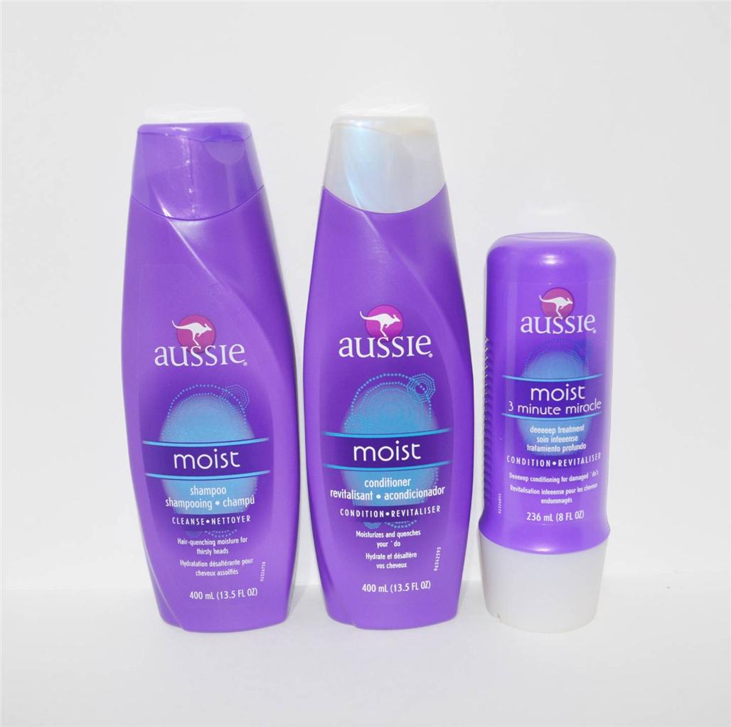 Aussie Moist Shampoo Conditioner 3 Minute Miracle Deep Treatment Set Ebay