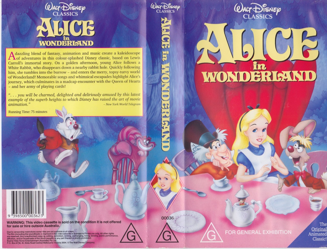 Walt Disney Classics Alice In Wonderland Vhs Pal Vintage | The Best Porn Website