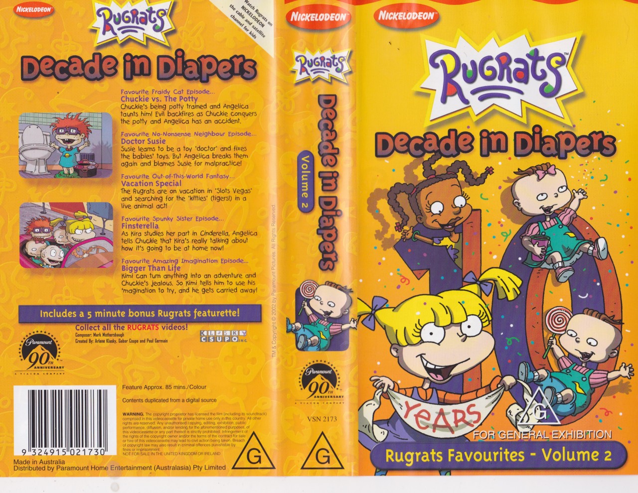 Rugrats Decade In Diapers Vhs