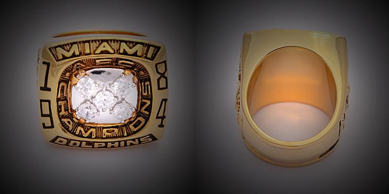 1984 MIAMI DOLPHINS SUPER BOWL AFC CHAMPIONSHIP RING 18 KT GOLD PLD ... 1984 MIAMI DOLPHINS SUPER BOWL AFC CHAMPIONSHIP RING 18 KT GOLD PLD ...