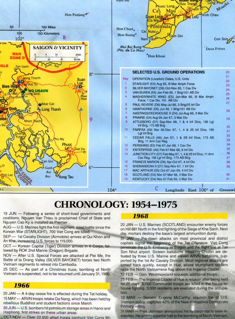 Hammond Vietnam War/Conflict Wall Map Poster Military 25 Hammond Vietnam War/Conflict Wall Map Poster Military 25