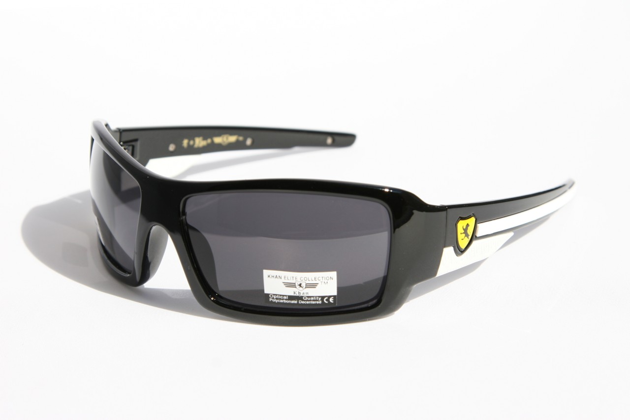 Mens Sunglasses Khan Eyewear Shield Sporty Wrap Around Biker Shades