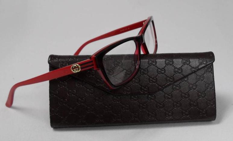 Gucci Gg 3562 L9c S53 Eyeglasses Havana Red Plastic Rx Frame Authentic Ebay