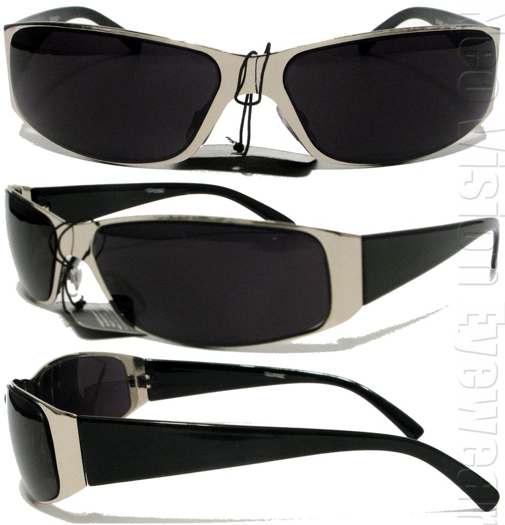 Cholo Gangster City Metal Wrap Sunglasses Super Dark Lenses Loc Style