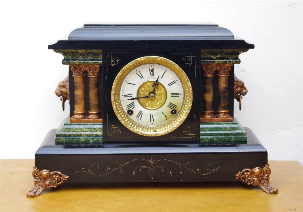 Antique Sessions Mantel Clock C 1905 EBay Antique Sessions Mantel Clock C 1905 EBay