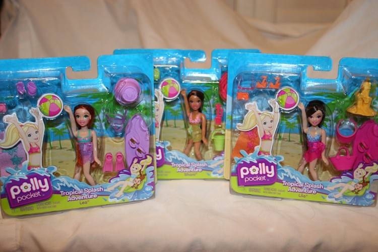 Polly Pocket TROPICAL SPLASH ADVENTURE PARTY FAVOR 3 CT EBay