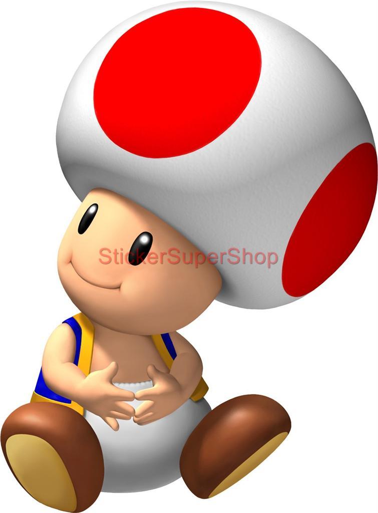 Choose Size Sitting Toad Super Mario Bros Decal Removable Wall Sticker ... Choose Size Sitting Toad Super Mario Bros Decal Removable Wall Sticker ...