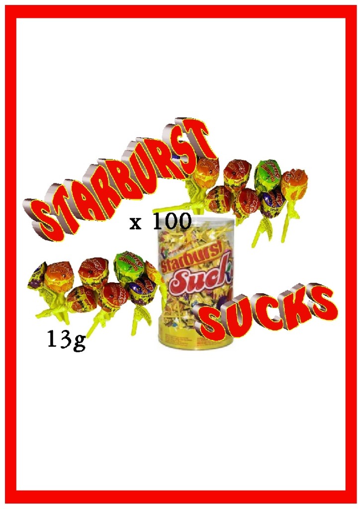 Bulk Lot 100 X Starburst Sucks Assorted 13g Lollipops Lolly Pops Candy Buffet Ebay