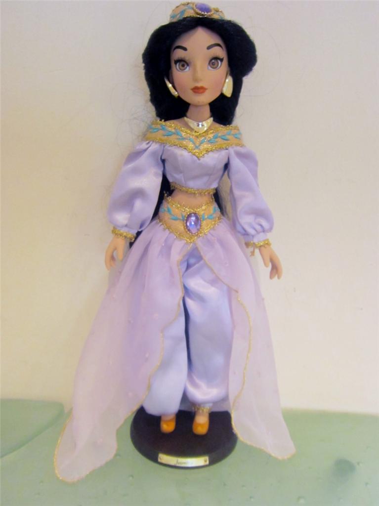 Disney Princess Brass Key Porcelain Doll Jasmine Alladin 16 Le
