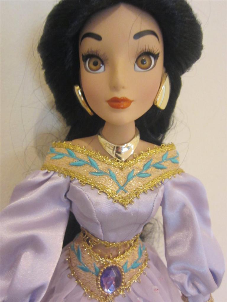 Disney Princess Brass Key Porcelain Doll Jasmine Alladin 16 Le