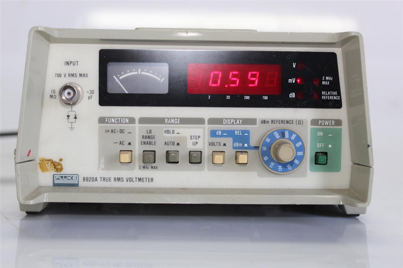 Fluke 8920A True RMS Voltmeter Measurement Fluke 8920A True RMS Voltmeter Measurement