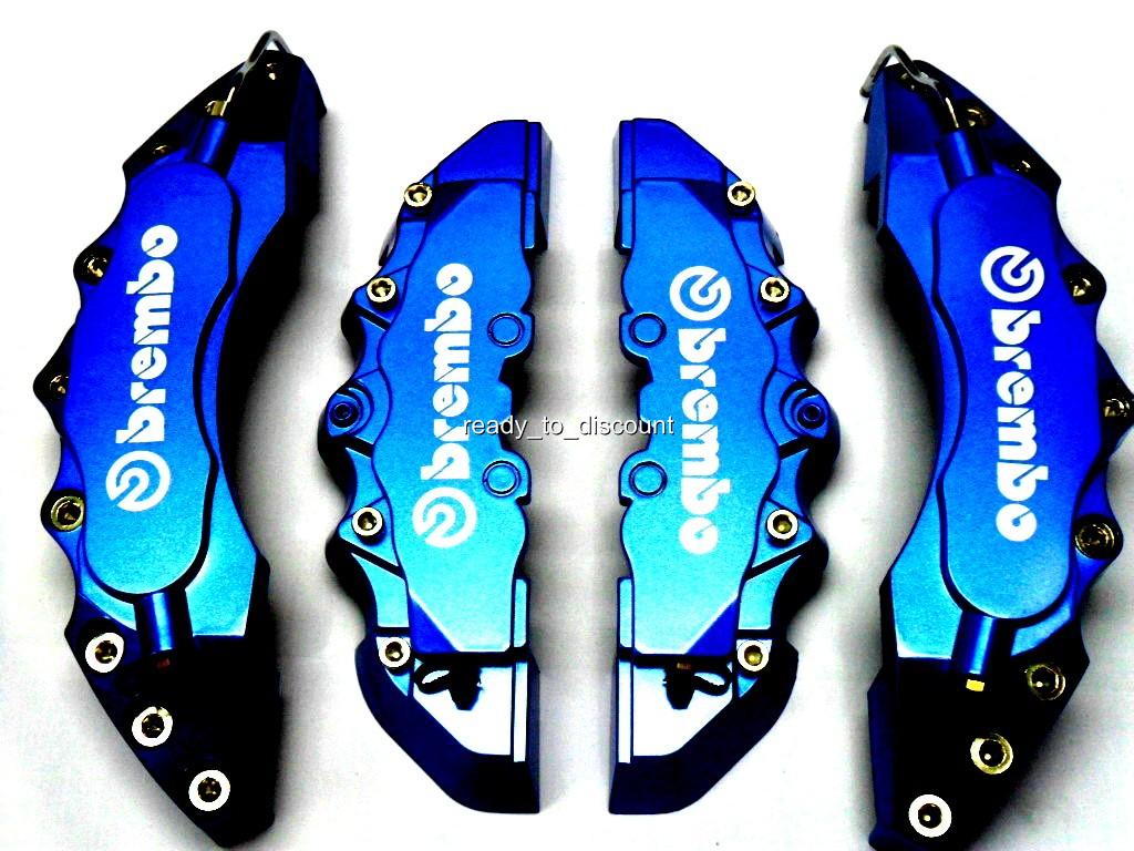 Big Dark Blue Brembo Style Brake Caliper Covers Kit 4pcs Front Rear Ebay