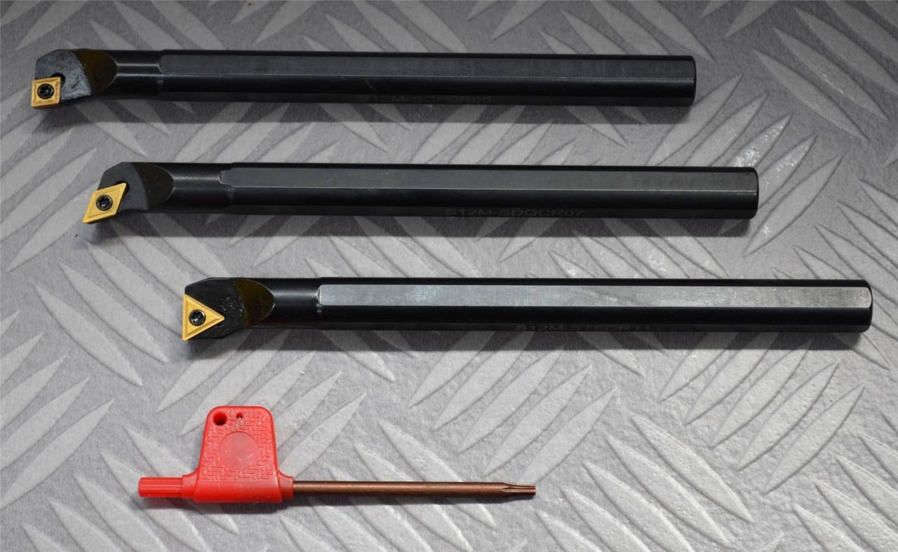 Metex 12mm Metal Lathe Boring Bar Indexible Carbide Turning Tool Set Kit Tin Ebay