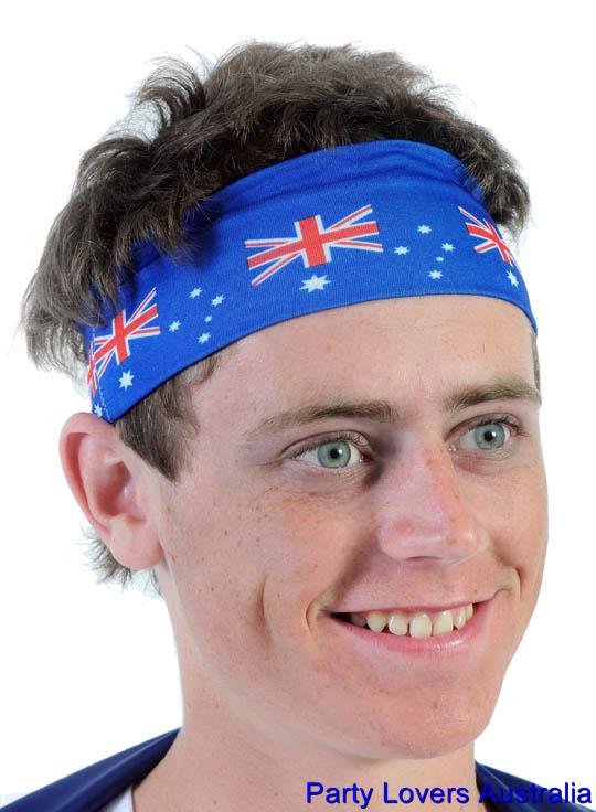 Aussie Flag Headband For Australian Tennis Cricket BDO & Australia Day ...