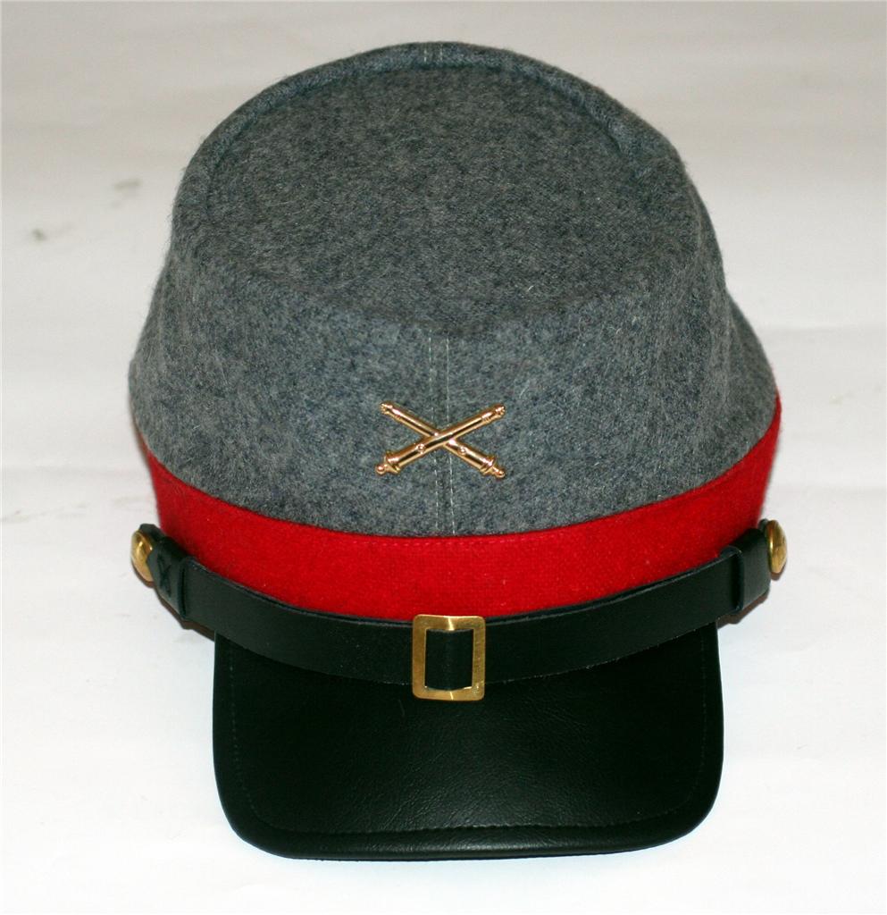 Confederate Rebel Army Csa Civil War Artillery Crossed Cannon Kepi Cap Hat New Ebay