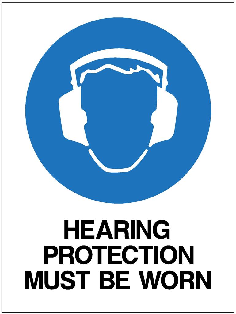 Hearing Protection Must Be Worn Metal Sign 300x225 Mandatory Ear Safety
