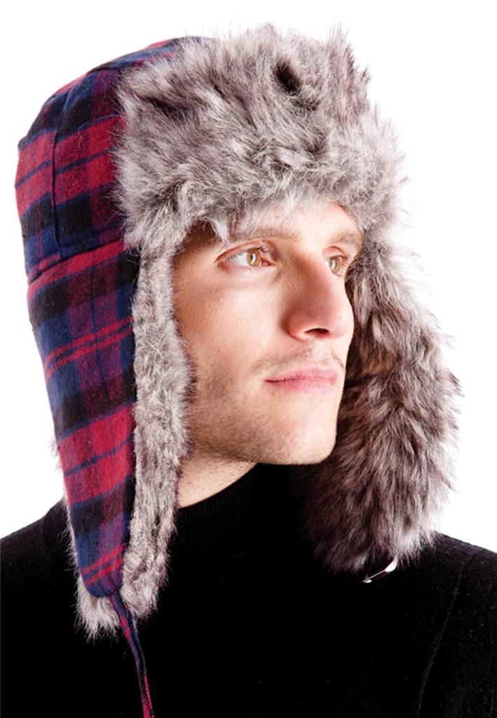 Mens Trapper Hat Russian Style Faux Fur Warm Winter Flap Hats Cossack mens-trapper-hat-russian-style-faux-fur-warm-winter-flap-hats-cossack