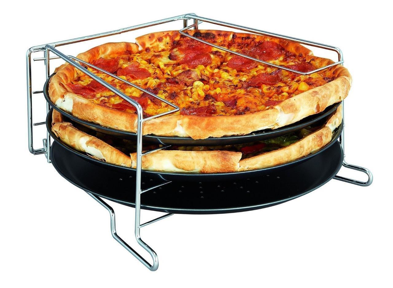 4 Piece Pizza Baking Set Serving Plate Tray Tin Oven Grill Rack Non 4-piece-pizza-baking-set-serving-plate-tray-tin-oven-grill-rack-non