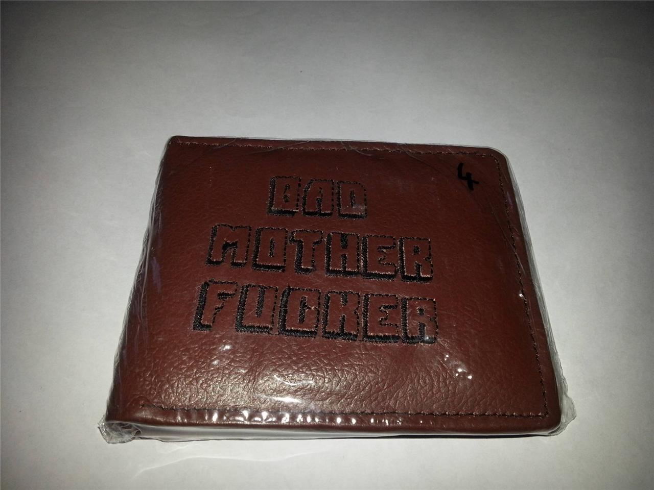 Pulp Fiction Bad Mother F Er Brown Leather Wallet Bmf Please Read