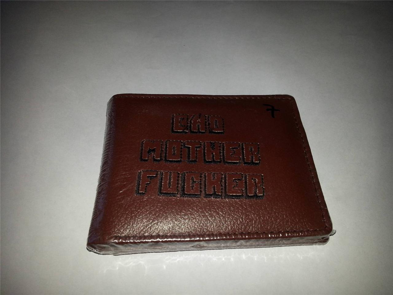 Pulp Fiction Bad Mother F Er Brown Leather Wallet Bmf Please Read