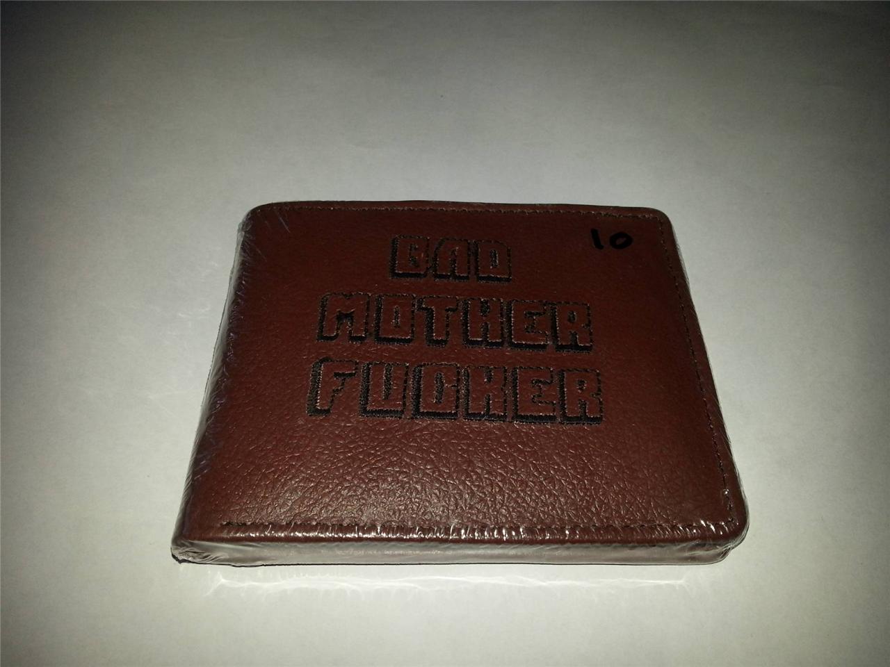 Pulp Fiction Bad Mother F Er Brown Leather Wallet Bmf Please Read