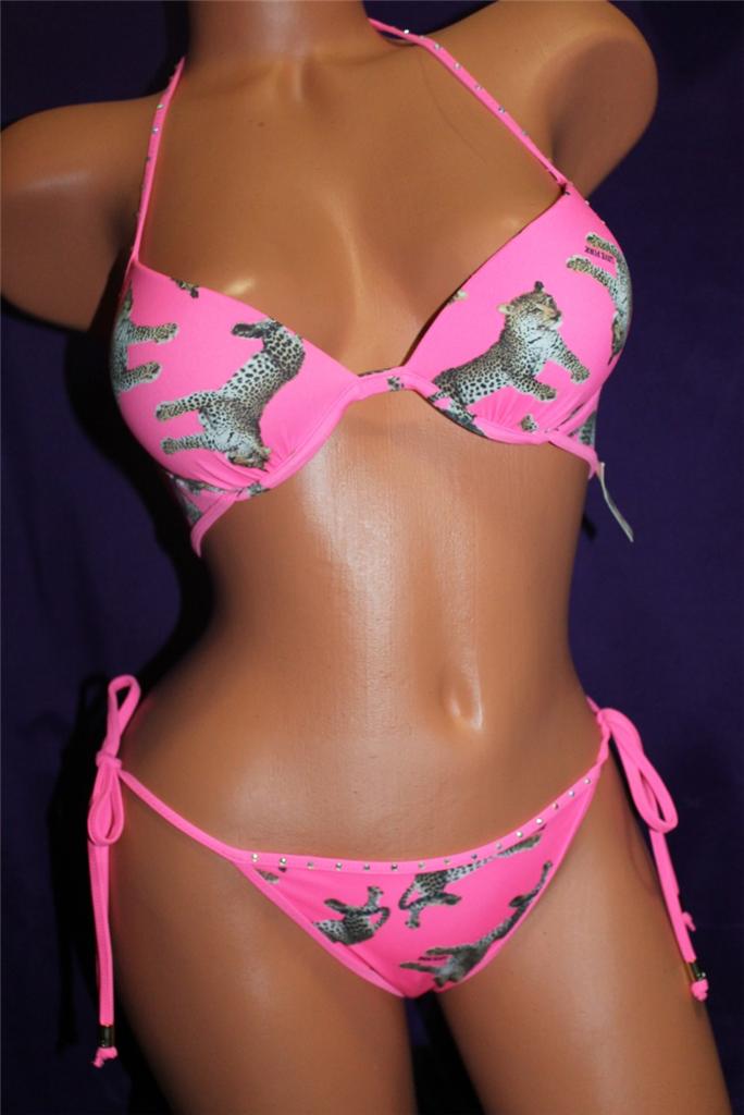 Xs 32a 32b 34a Victorias Secret Pink Push Up Bra Bikini Set Swim Beach