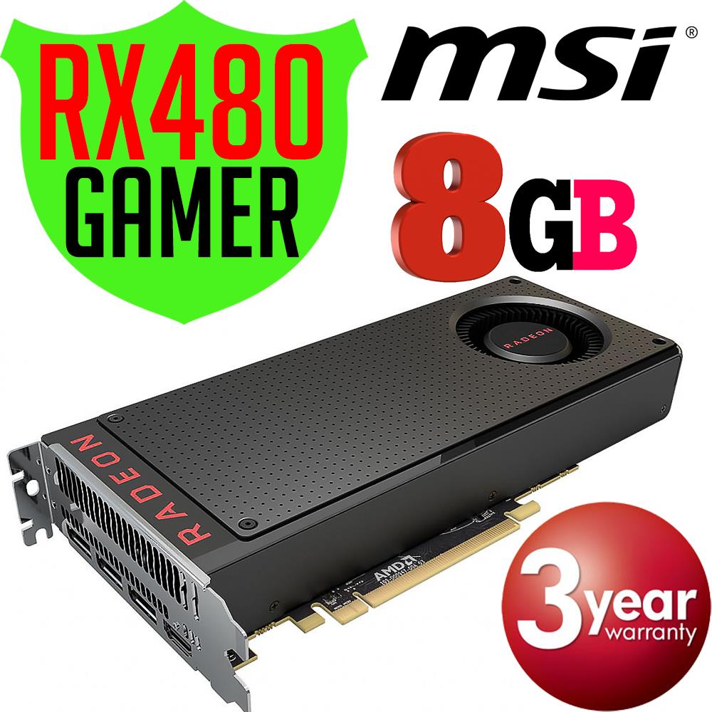 MSI AMD Radeon RX 480 8GB 8K 4K Graphics Card RX480 8G VR Ready NEW | eBay