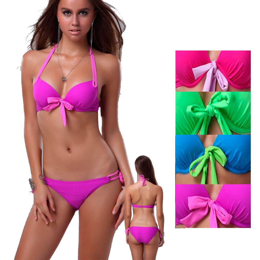 Hotsexy Ladys Swimsuit Strappy Push Up Tie Front Side Tie Bikini Sets Swimwear Ebay