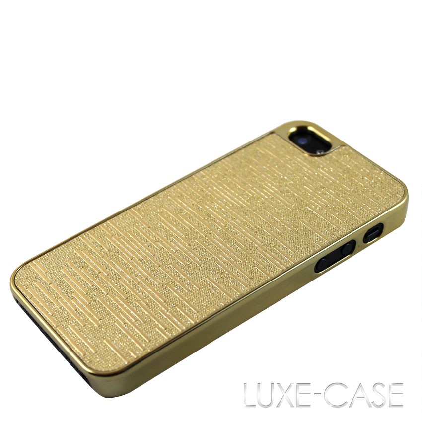 Iphone 5 Case Cover Gold Glitter Sparkle Bling Luxury Designer Cute