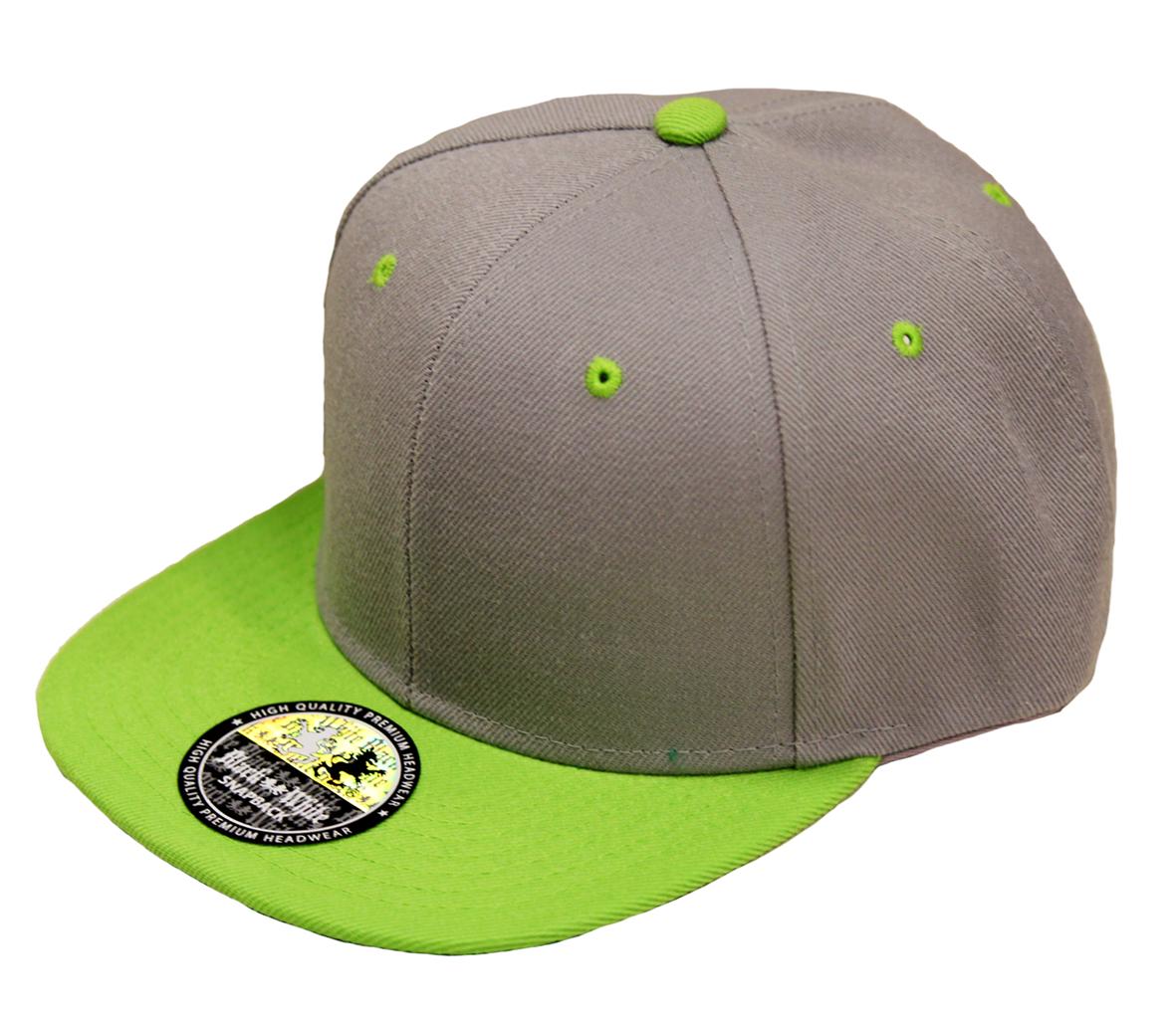 Plain Flat Bill Snapback Hat Cap Blank 27 Colors