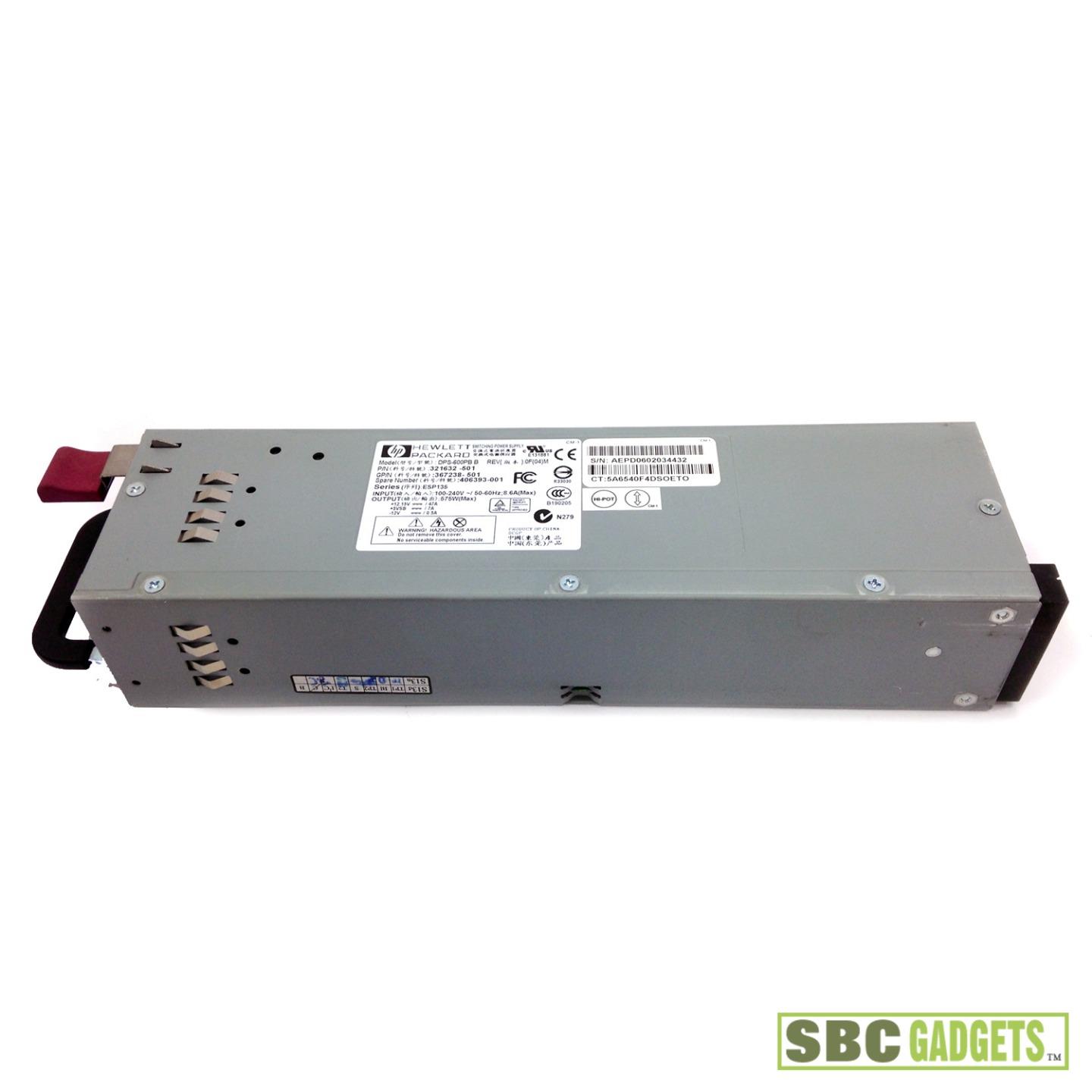HP DPS-600PB B 575W HOT-SWAP Redundant Power Supply for ProLiant - FAST ...