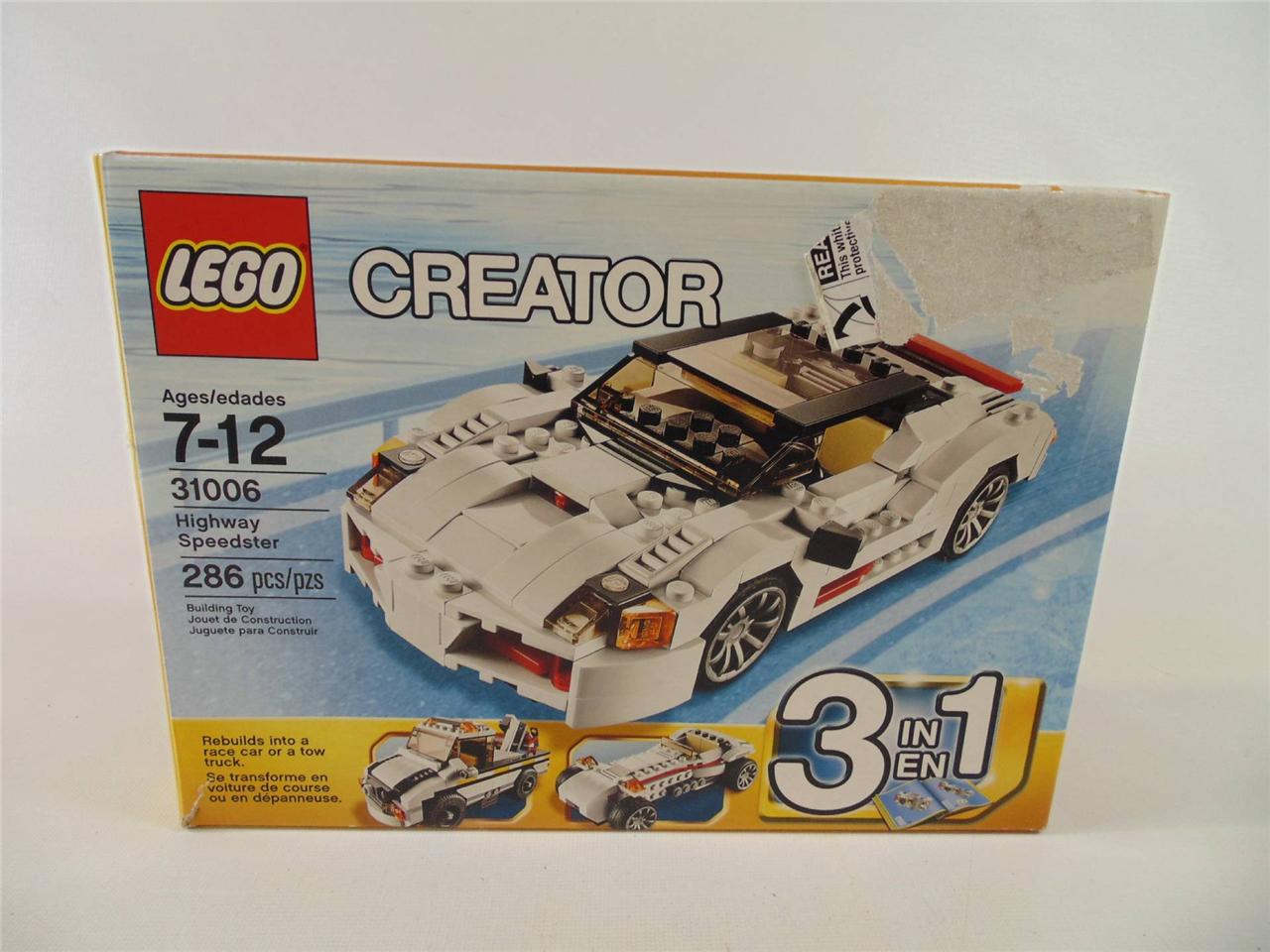 Lego 31006 Creator 3 in 1 Highway Speedster, Race Car, Tow Truck #227 ...