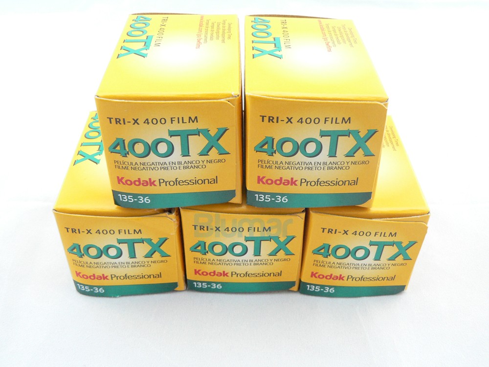 5x KODAK 400 Tri-X 400 TX , KODAK 400TX , B&W NEGATIVE Film 35mm FRESH ...