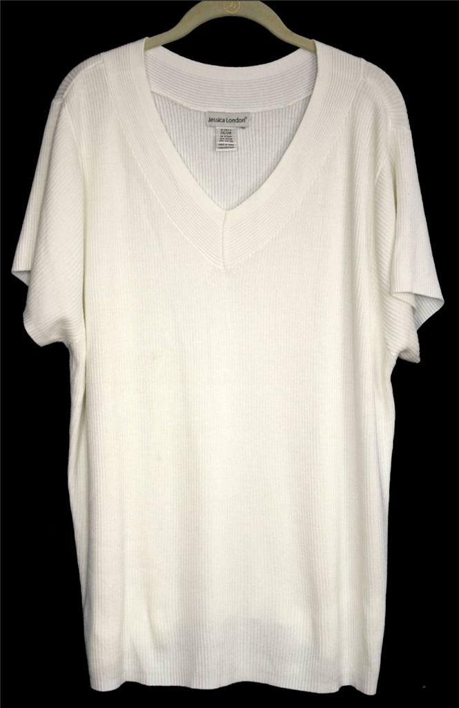 Womens Plus Size V Neck Short Sleeve Sweater Ebay