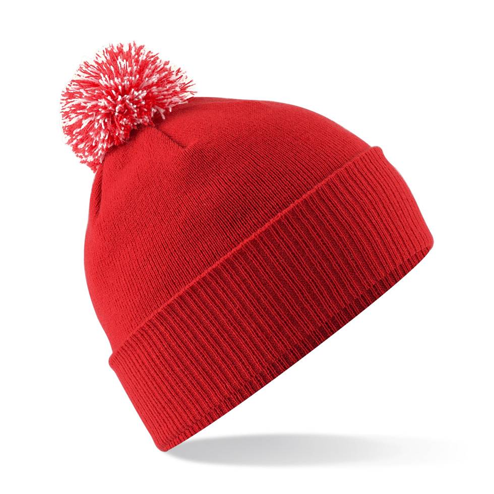 Beechfield Snowstar Kids Beanie Hat Winter Bobble Cap Beany 5 Colours