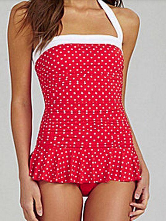 Ralph Lauren Shirred Skirted Skirt Bandeau Mio One Piece Swimsuit Swim