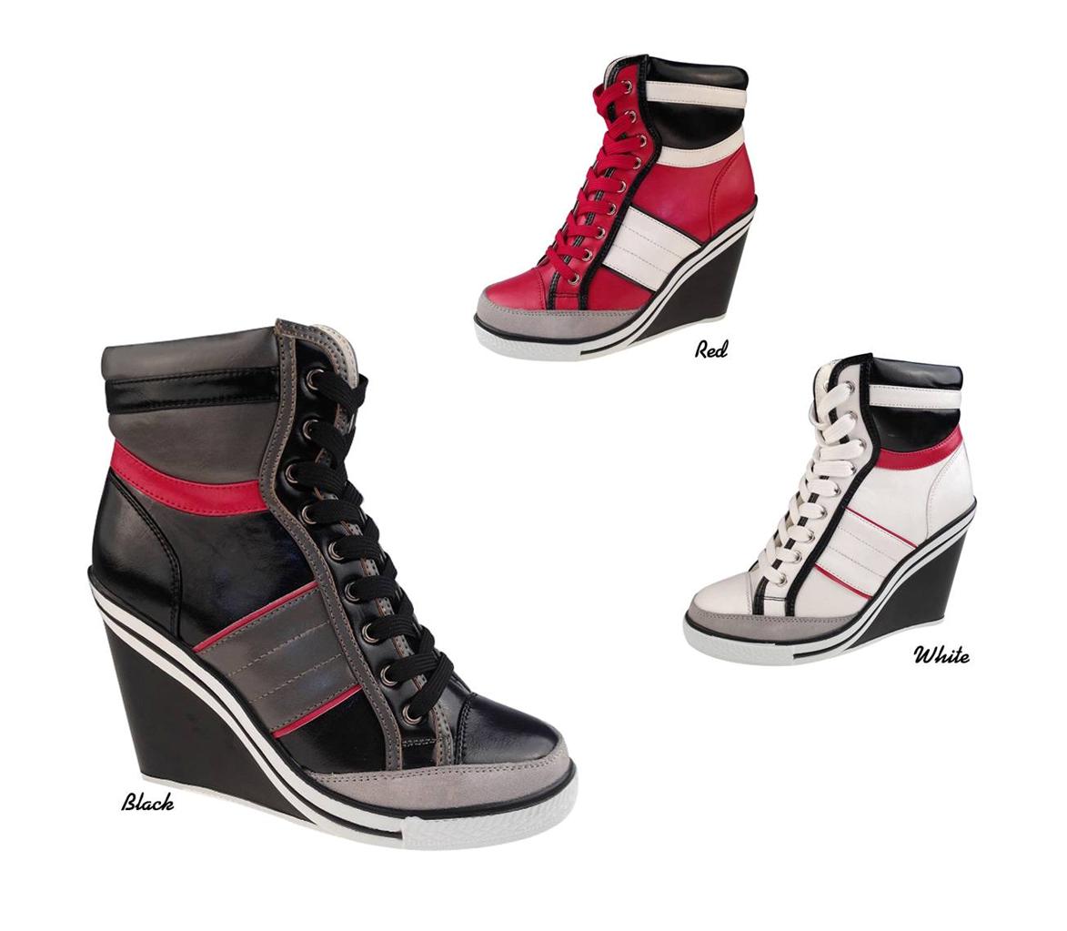 High Heel Wedge Sneakers