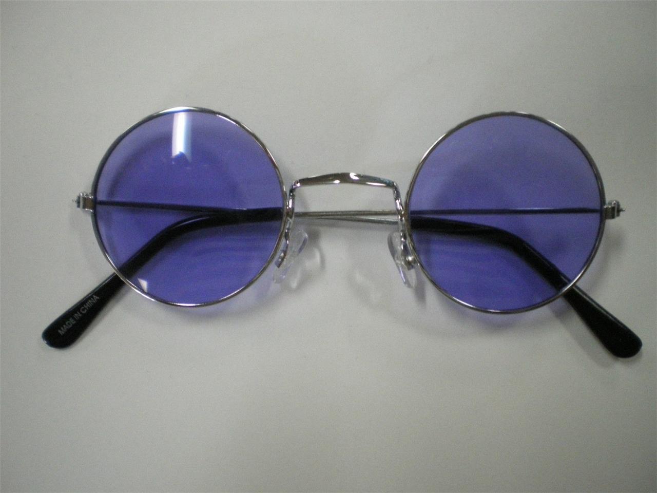 60s Hippy Glasses Red Blue Purple Yellow Green Pink Hippie John Lennon Ebay
