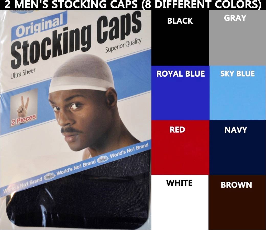 2 PCS MEN'S ULTRA SHEER ORIGINAL STOCKING CAPS | eBay