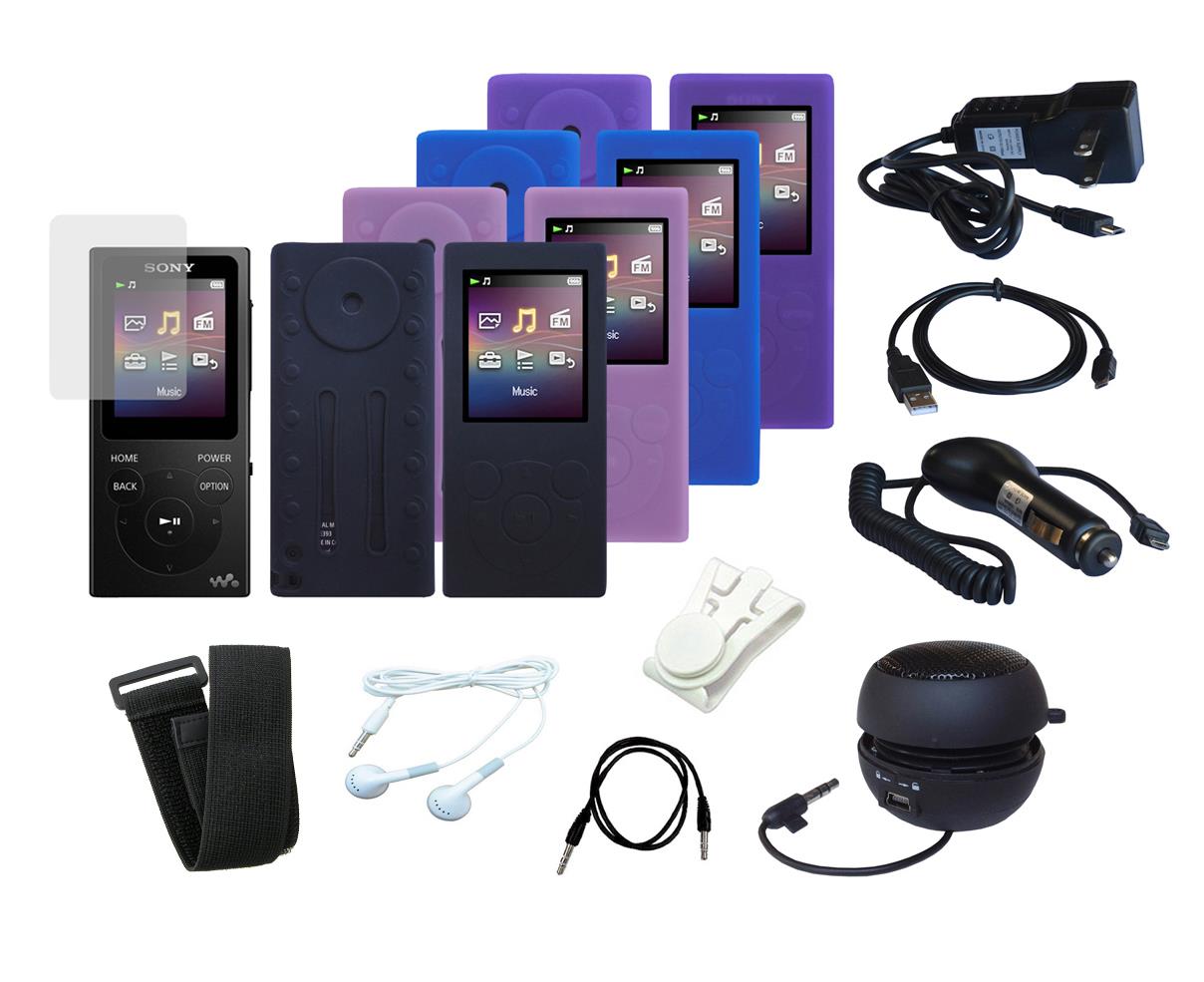13 Item Accessory Bundle Combo Kit Set for Sony Walkman NW-E390 NW-E393 ...