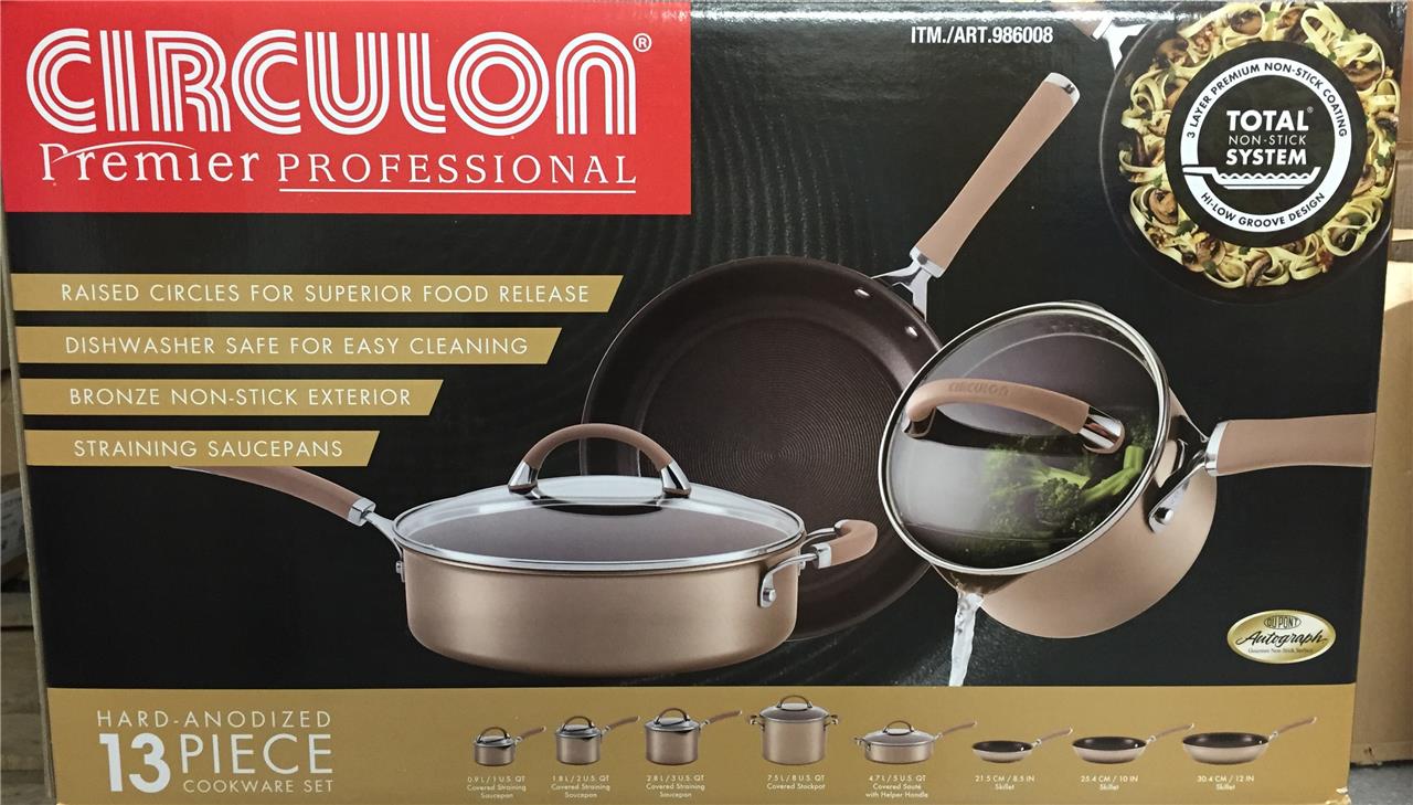 Circulon Premier Professional Hard Anodized 13 Piece Non Stick Pan