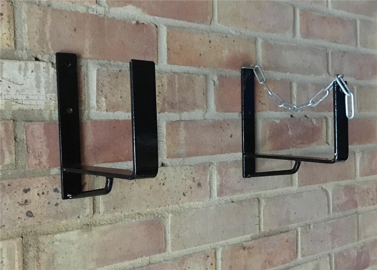 Pair of Heavy Duty Wall Ladder Rack Lockable Brackets Sets Universal Secure 2pcs | eBay