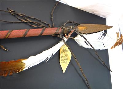 Antique Apache Indian Weapons Spear Feathers Native American | eBay