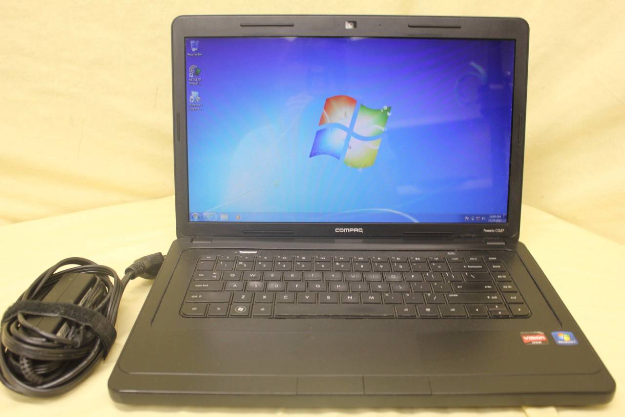 HP Compaq Presario CQ57-229WM 15.6in. (250GB, AMD C Series Dual-Core, 1GHz, 2GB) Notebook/Laptop ...