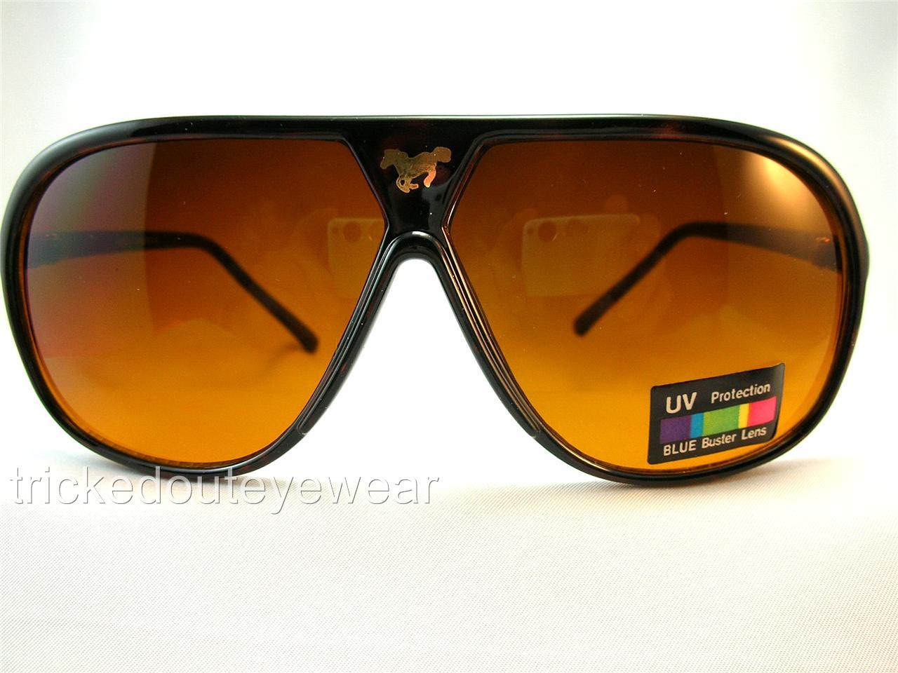 Blue Blocker Sunglasses Over Glasses