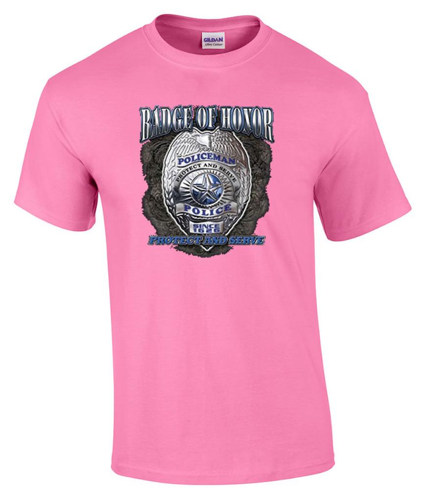 Badge Of Honor Protect And Serve Policeman Police Officer T Shirt Ebay