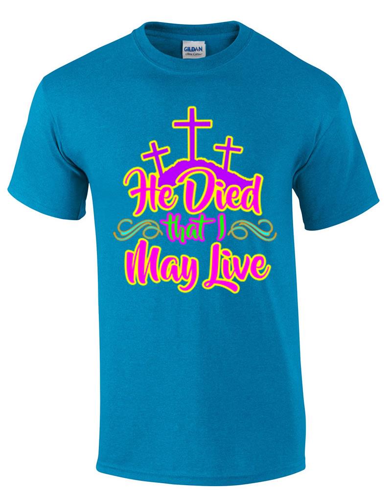 Christian Neon He Is Risen Jesus Christ Cross T Shirt Ebay