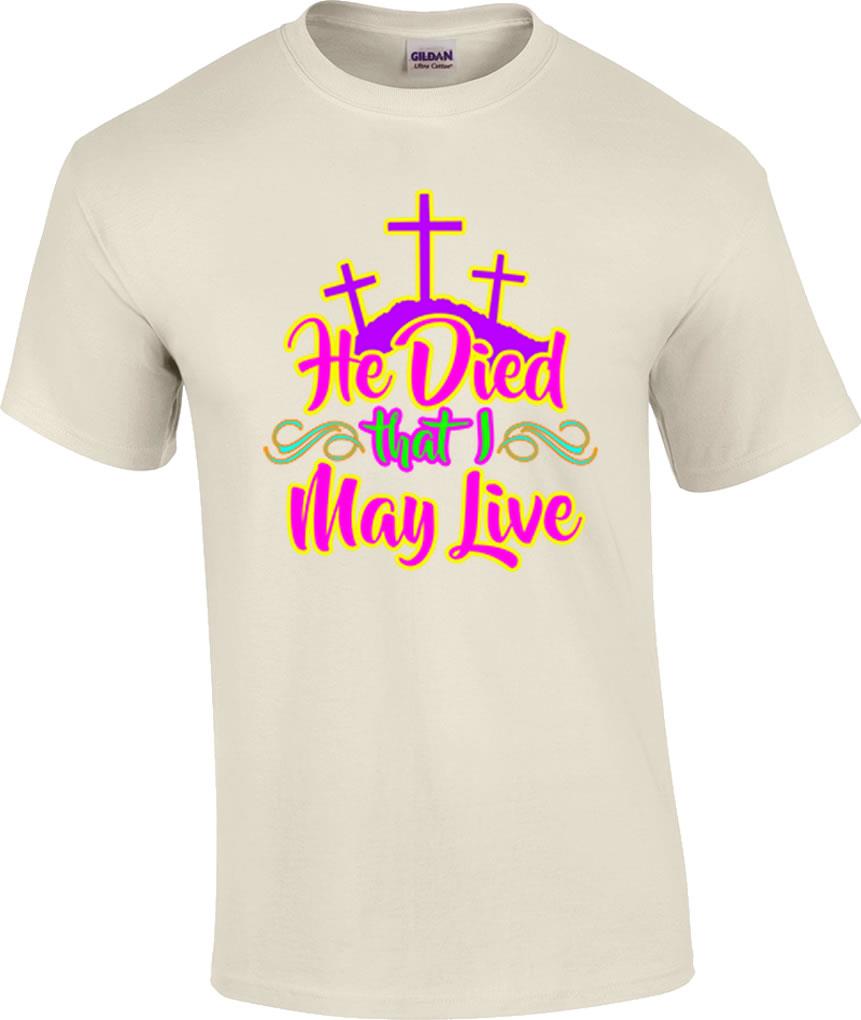 Christian Neon He Is Risen Jesus Christ Cross T Shirt Ebay