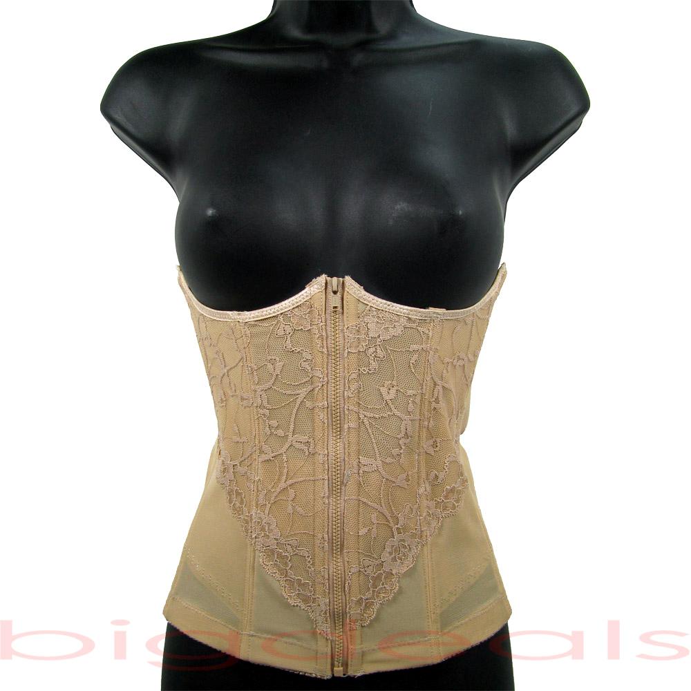 Boned Underbust Waist Cincher Corset Bustier Girdle Blk Ebay