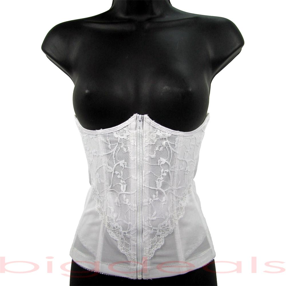 Boned Underbust Waist Cincher Girdle Corset Bustier Tan Ebay